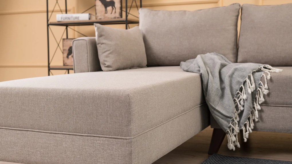 Hanah Home Designová pohovka BELLA krémová levá 275 cm 825BLC1512