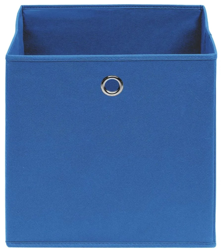 Úložné boxy 4 ks netkaná textilie 28 x 28 x 28 cm modré - Default Title