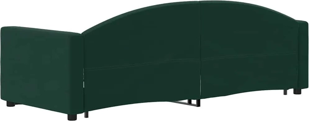 Válenda s přistýlkou tmavě zelená 80 x 200 cm samet 3197296