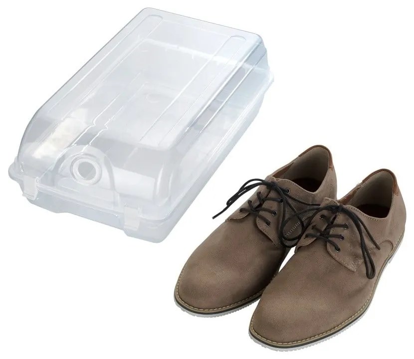 Transparentní úložný box na boty Wenko Smart, šířka 21 cm
