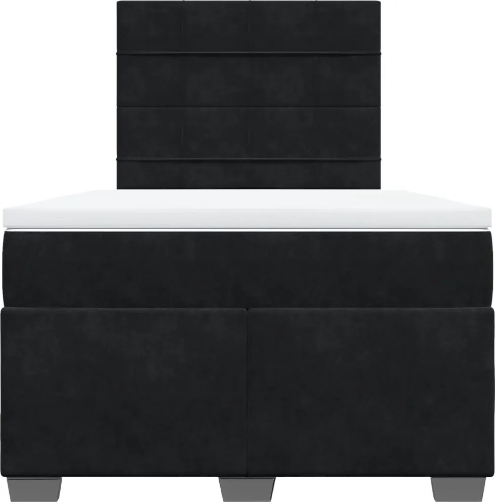 Box spring postel s matrací černá 120 x 200 cm samet 3290884