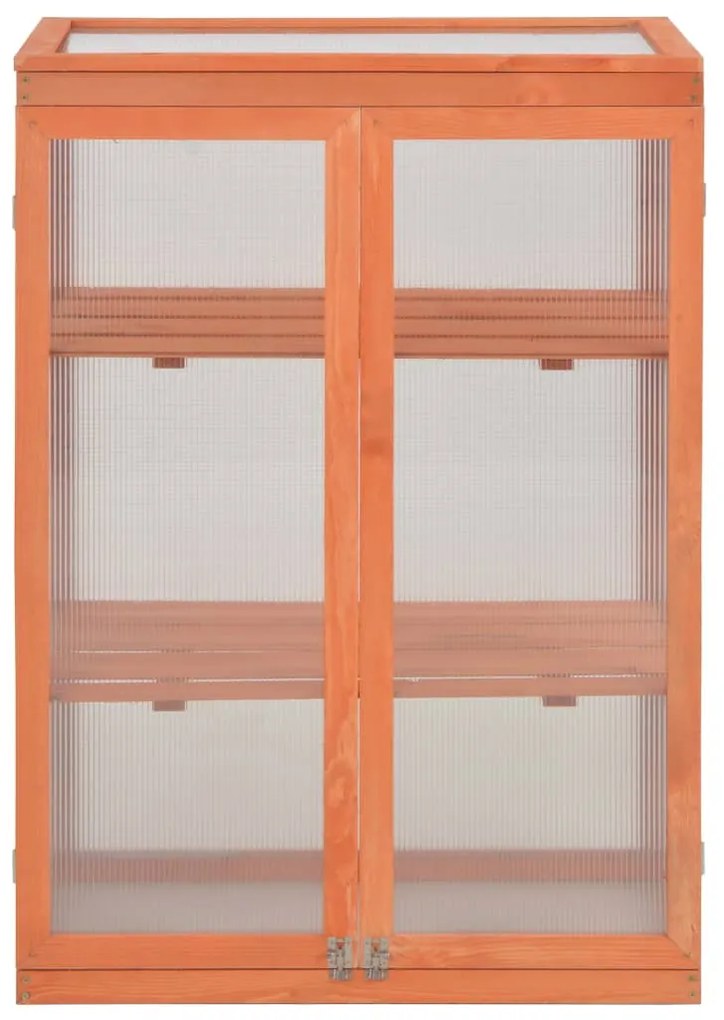 Skleník dřevěný 75 x 47 x 109 cm 170646