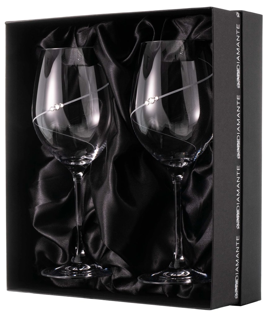 Diamante univerzální sklenice na víno Silhouette City s kamínky Swarovski 470 ml 2KS