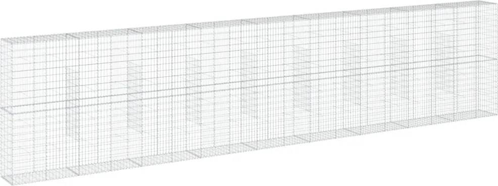 Gabionový koš s víkem 900 x 50 x 200 cm pozinkované železo 3295174