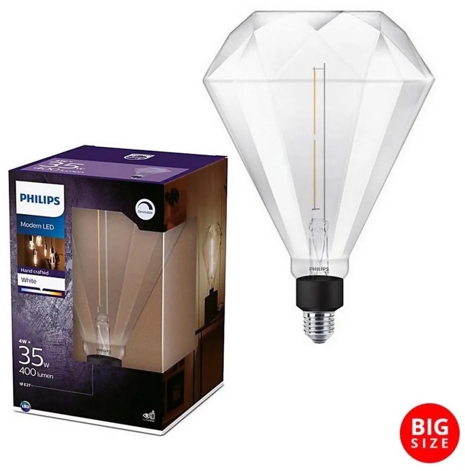 LED Stmívatelná žárovka Philips E27/4W/230V 3000K