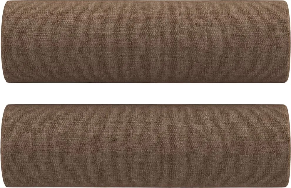 4dílná sedací souprava s polštáři hnědá textil 3201269