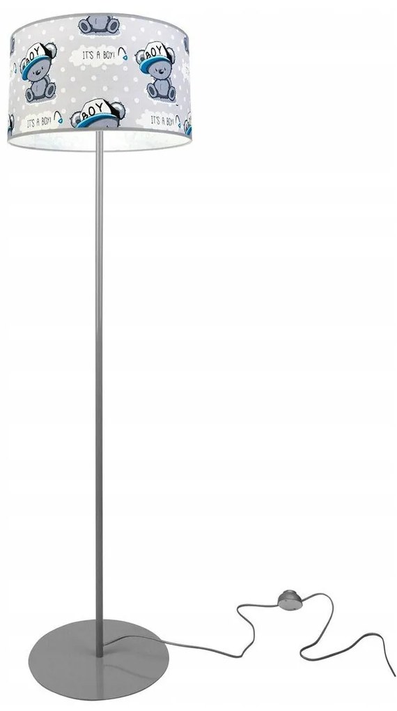 Dětská stojací lampa Cone, 1x textilní stínítko se vzorem, (výběr ze 2 barev konstrukce), o