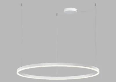 Stmívatelný LED lustr CIRCLE - bílá, 80 W, 7120 lm, 1000 mm, Stmívatelné TRIAC