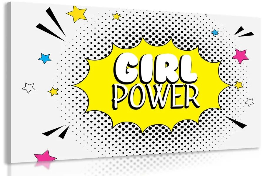 Obraz s pop art nápisem - GIRL POWER