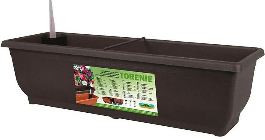 Truhlík samozavlažovací Torenie 50 x 19 x 17 - hnědý