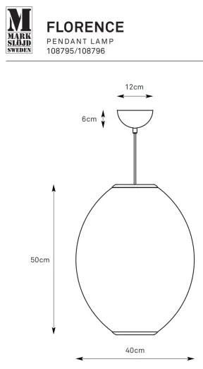 Markslöjd 108795 - Lustr na lanku FLORENCE 1xE27/40W/230V černá