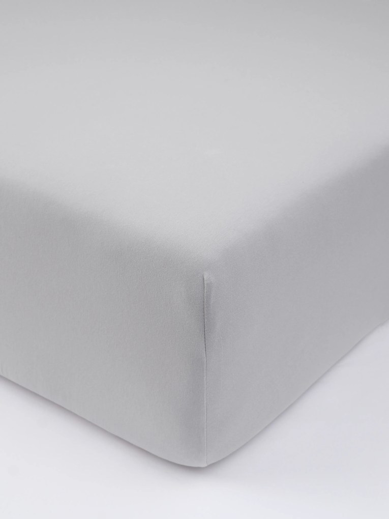 MK Lůžkoviny Jersey prostěradlo do postýlky s elastanem 70 × 140 cm – světle šedé