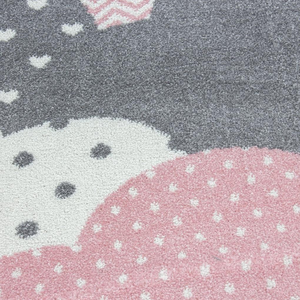Ayyildiz koberce Dětský kusový koberec Bambi 820 pink kruh ROZMĚR: 160x160 (průměr) kruh