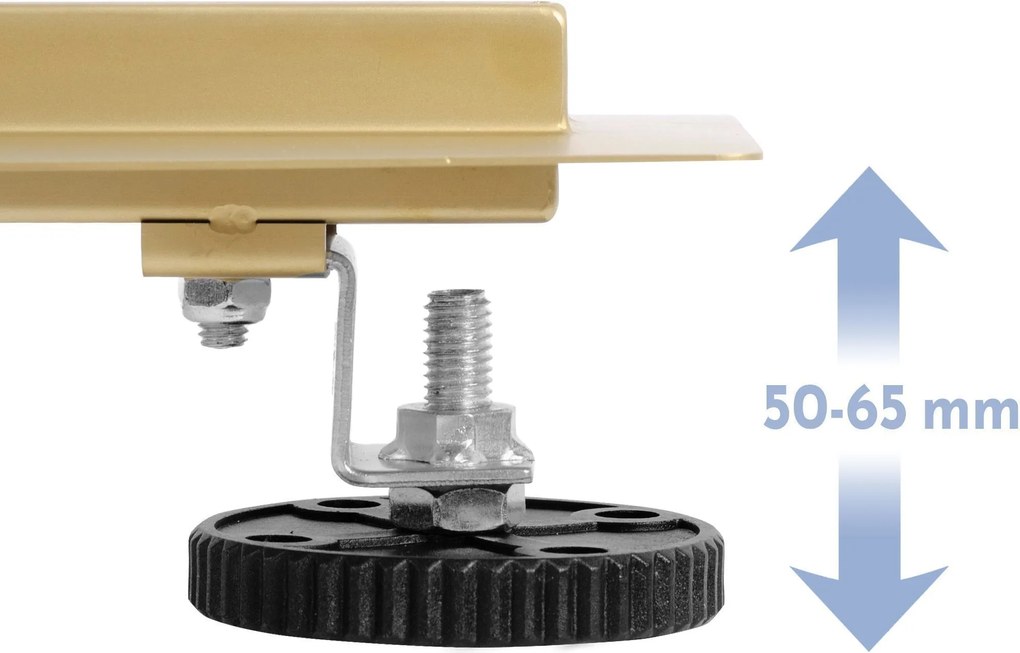 Rea Neox Pro, odtokový žlab 70 cm s rotačním sifonem, zlatá matná, REA-G2742