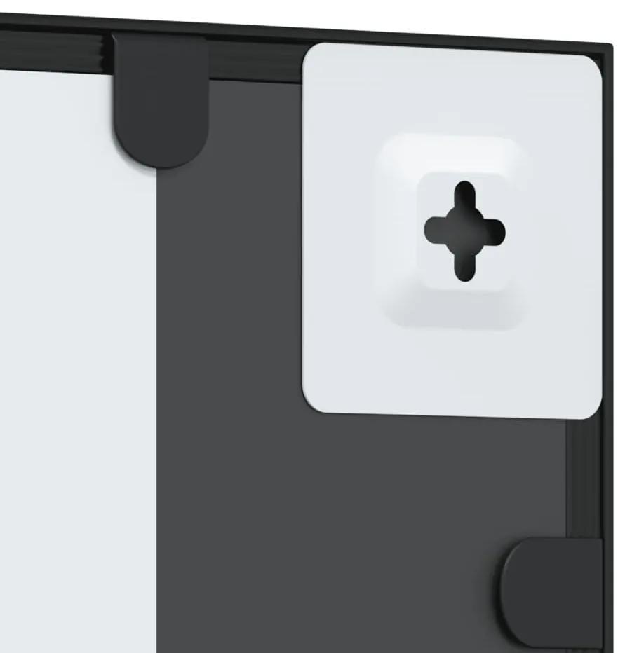 Nástěnné zrcadlo černé 50 x 50 cm čtverec železo - Default Title