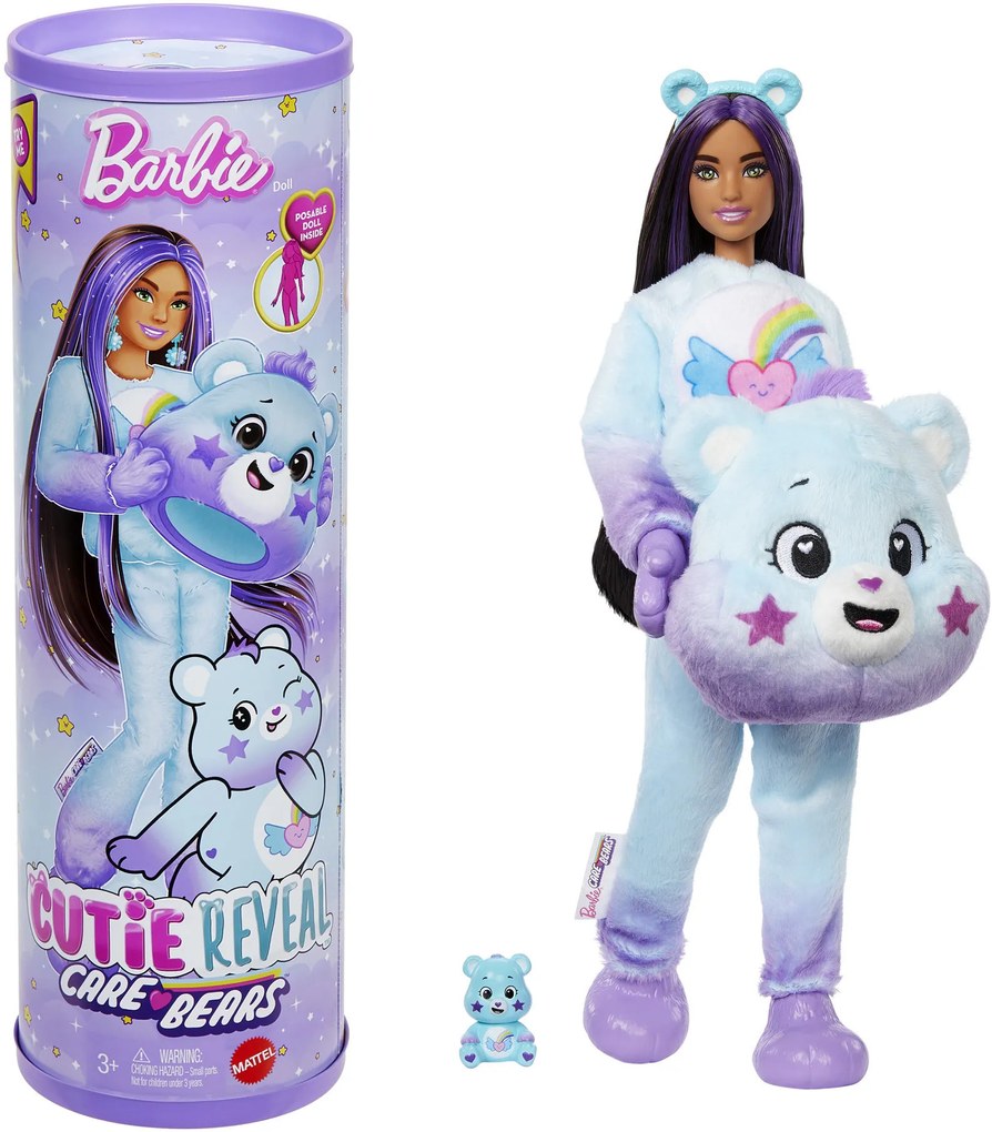 Barbie cutie reveal, starostliví medvídci série 2 fialová
