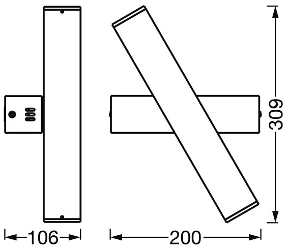 Ledvance - LED Stmívatelné nástěnné svítidlo SMART+ CROSS 2xLED/6W/230V Wi-Fi