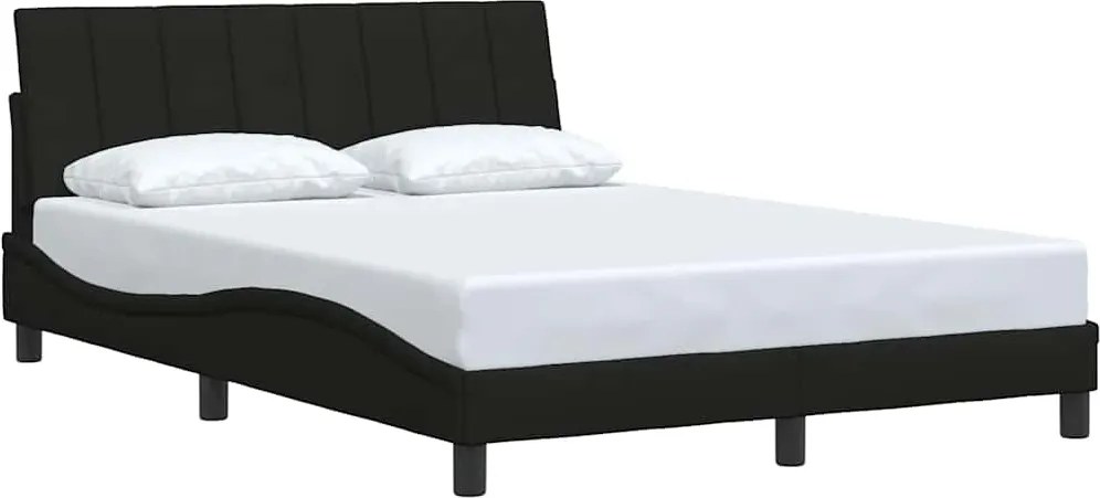 Rám postele bez matrace Hanko černý 140 x 190 cm textil 3310386