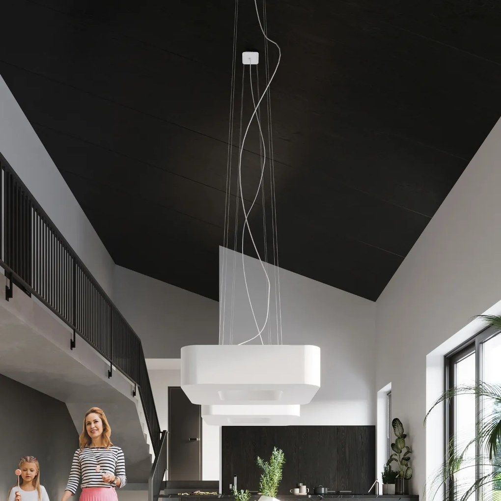 Sollux Lighting Lustr URANO 80 bílý