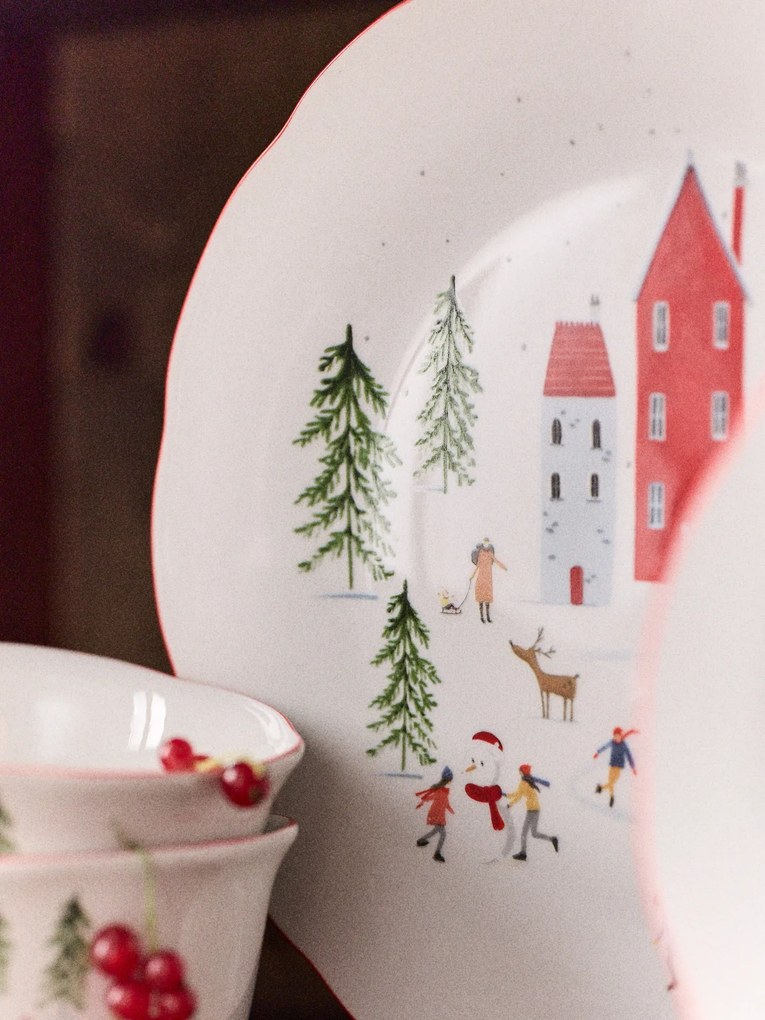 Sinsay - Talíře s vánočním motivem 2 kusy - vícebarevná