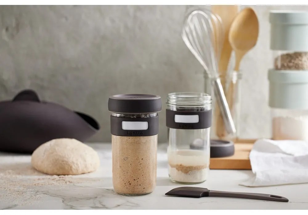 Set na výrobu kvásku se stěrkou 2 ks 700 ml – Lékué