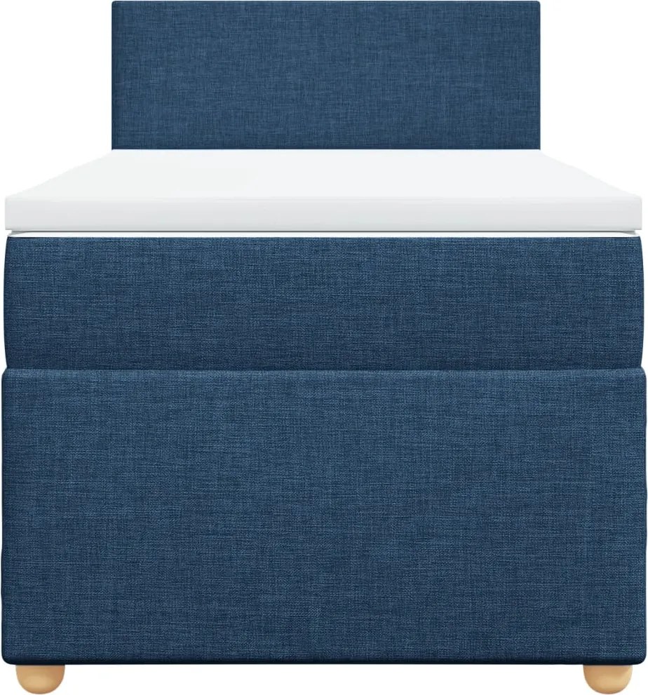Box spring postel s matrací modrá 80x200 cm textil 3286506