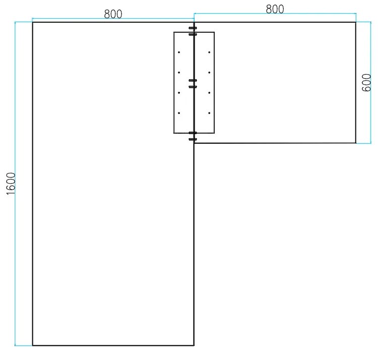 Rohový kancelářský psací stůl PRIMO FLEXIBLE, 1600 x 1600 mm, dub přírodní