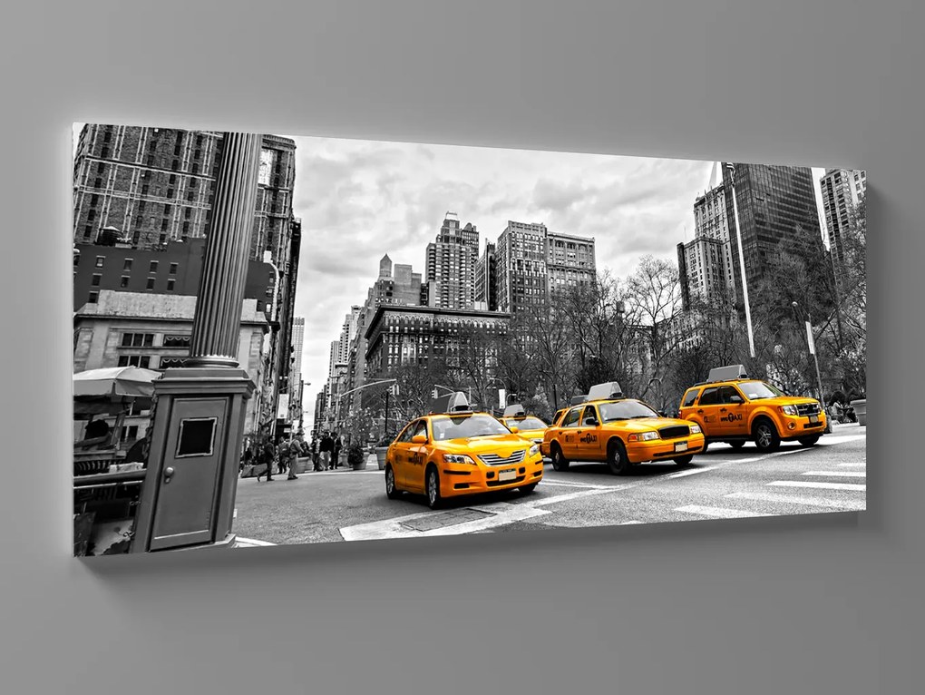 Liox XXL Obraz žluté taxi v New yorku Rozměr: 300 x 150 cm