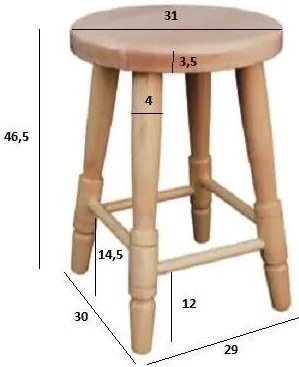 Drewmax KT244 dřevěná taburetka masiv buk
