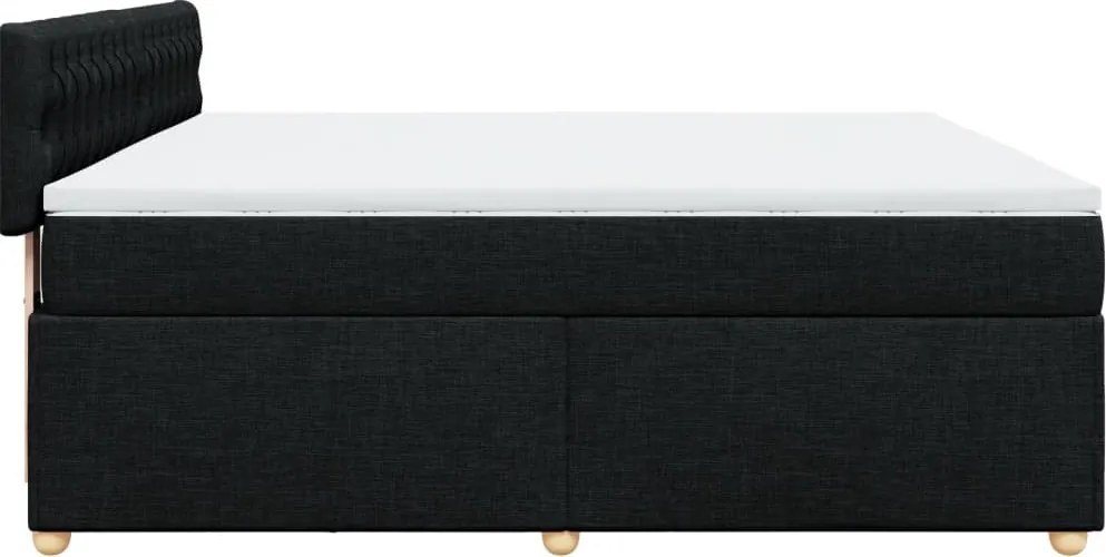 Box spring postel s matrací černá 180x200 cm textil 3289068