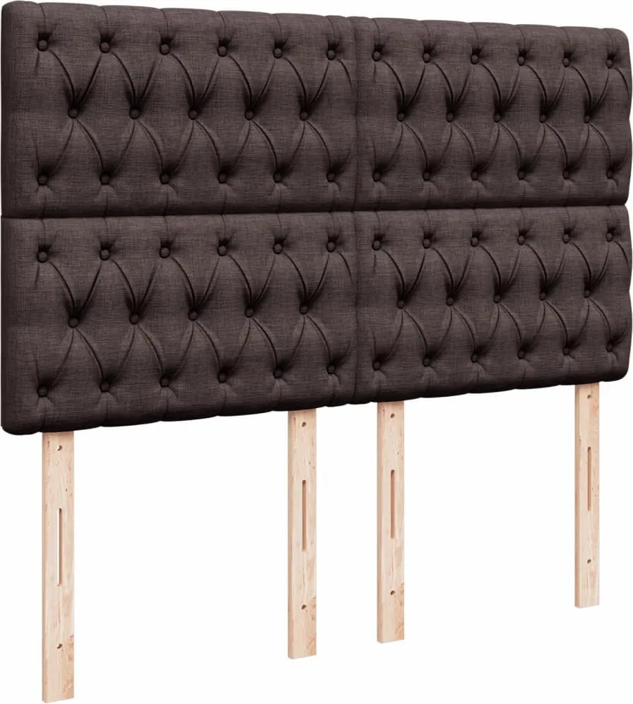 Box spring postel s matrací tmavě hnědá 140x190 cm textil 3291285