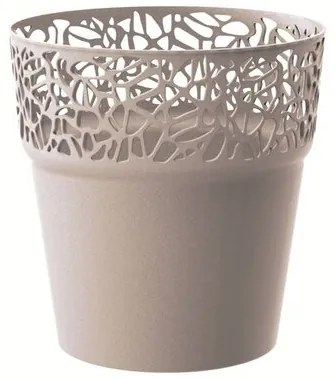 Prosperplast Obal na květináč Naturo kávová, pr. 14,5 cm