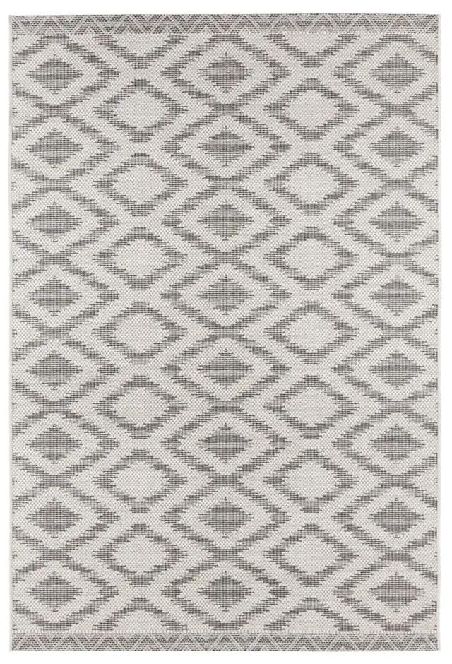 Šedo-krémový venkovní koberec Bougari Isle, 70 x 140 cm