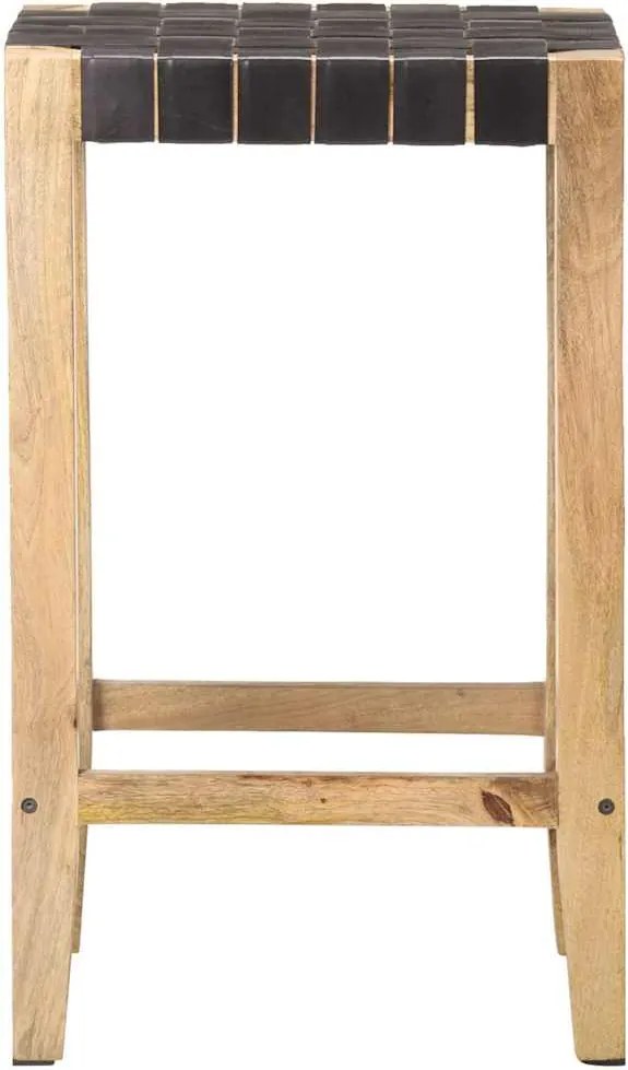 vidaXl Barové stoličky 2 ks černé pravá kůže 75 cm 321835