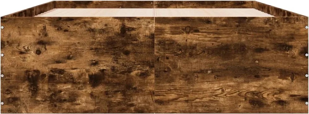Rám postele kouřový dub 120 x 190 cm kompozitní dřevo 3280955