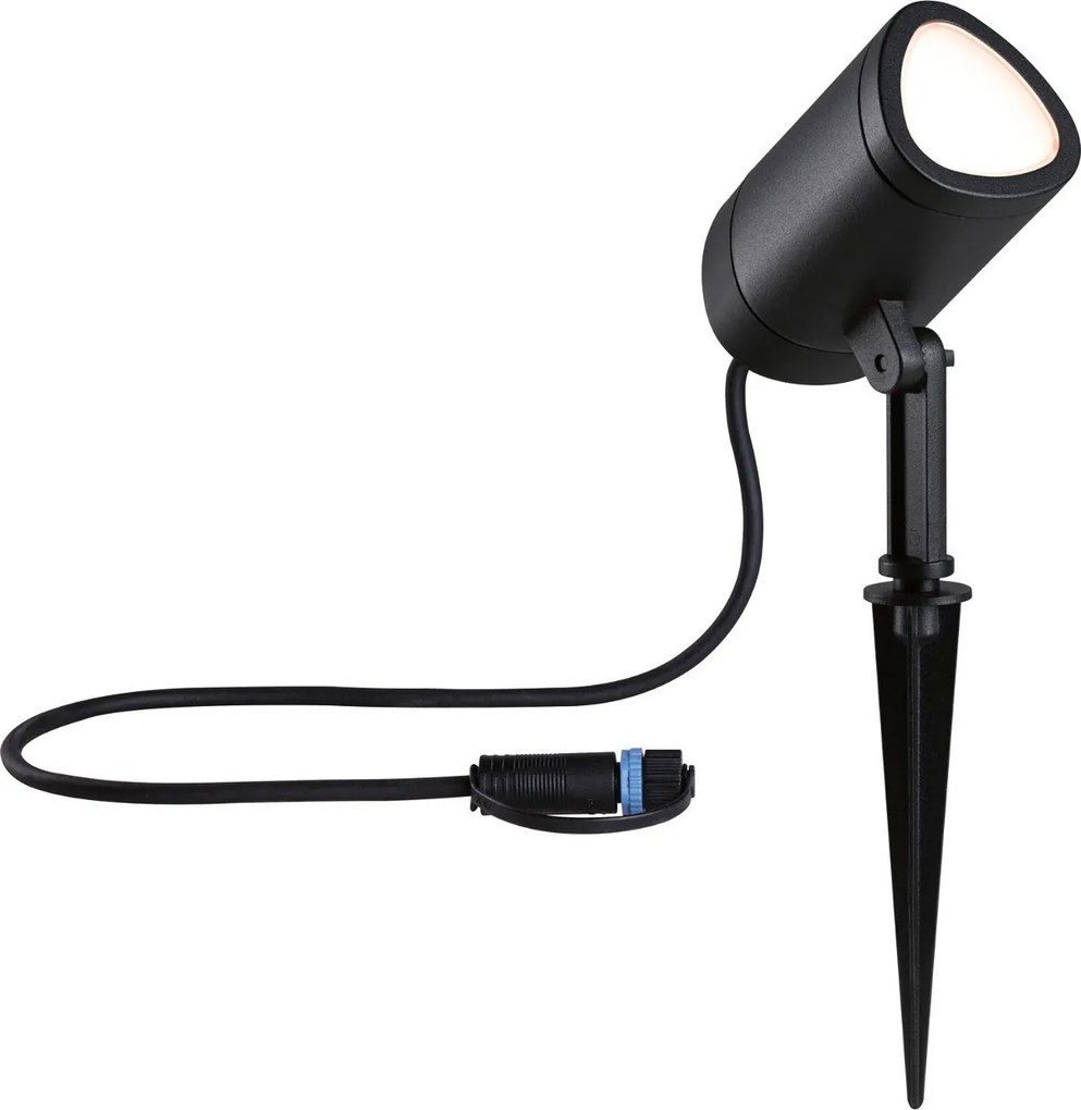 P 94849 Plug & Shine LED bodové zahradní světlo Smart Home Zigbee Shira IP65 RGBW+ 6,5W antracit - PAULMANN