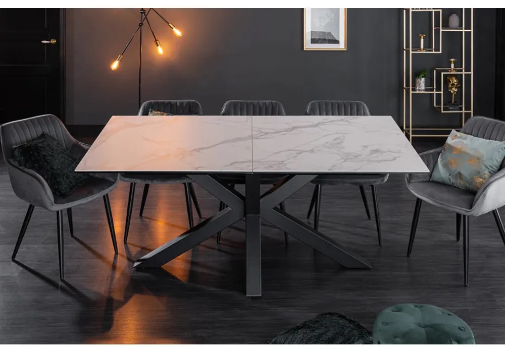 Massive home | Jídelní stůl ETERNITY 180-225cm keramika mramorového vzhledu