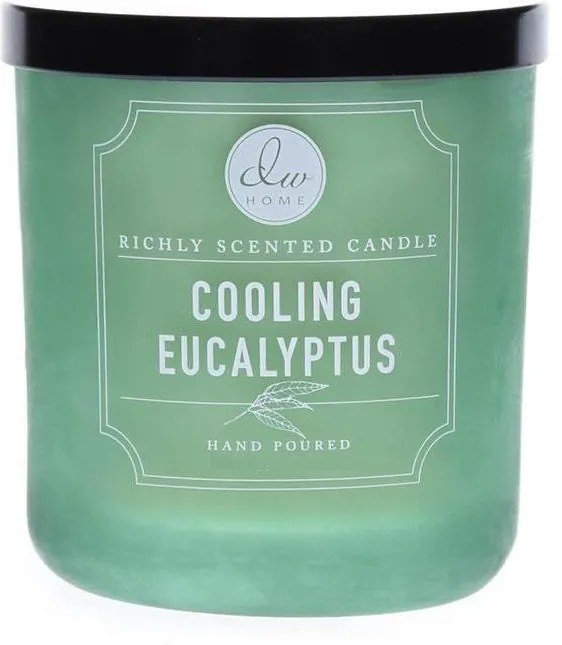dw HOME Mini vonná svíčka Cooling Eucalyptus - 113gr, zelená barva, sklo