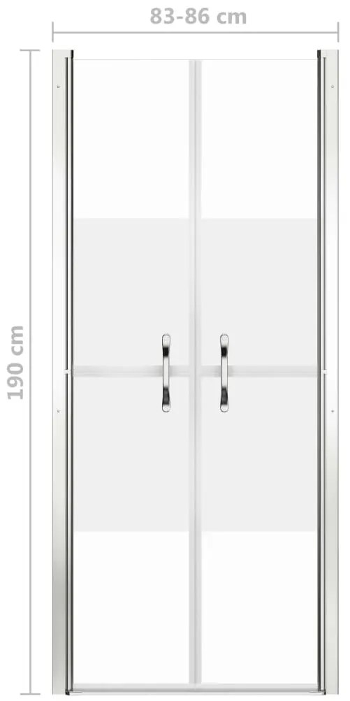 vidaXL Marketos Sprchové dveře polomatné ESG 86 x 190 cm