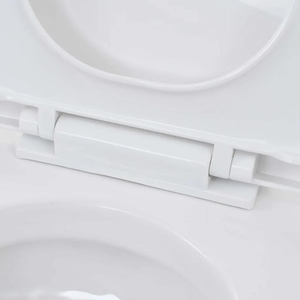 Závěsná toaleta keramická bílá,  143022