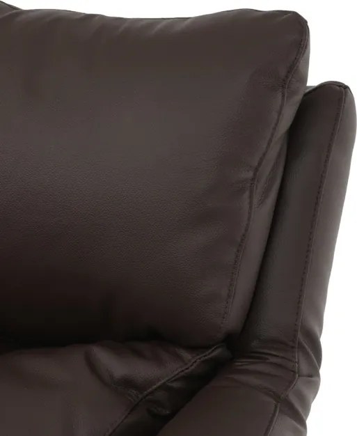 Kožené polohovací křeslo hnědé, elektrické TV-B3980 BR3