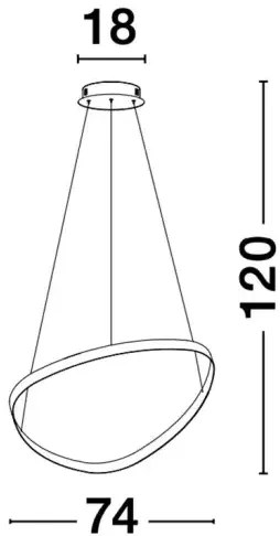 LED lustr Aries 74 bílé