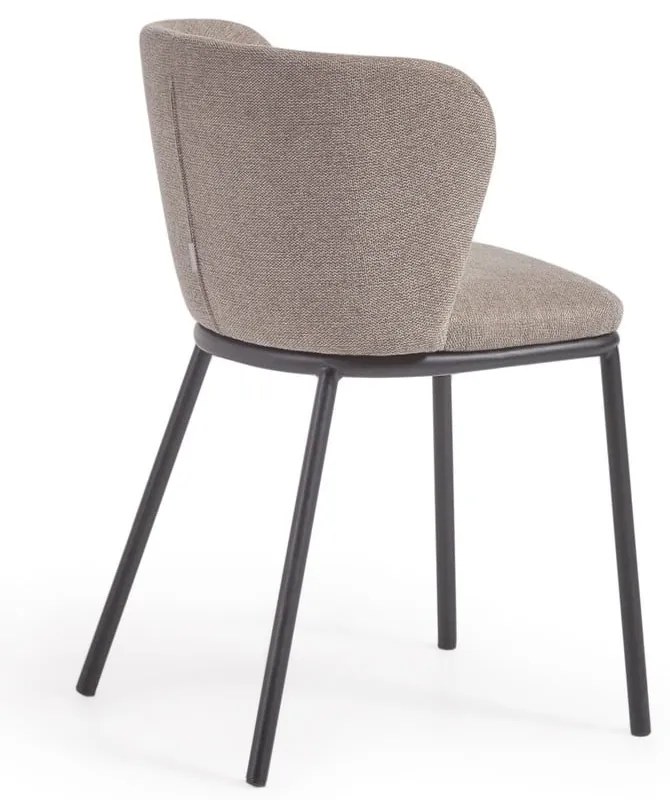 Světle hnědé čalouněné jídelní židle v sadě 2 ks Ciselia – Kave Home