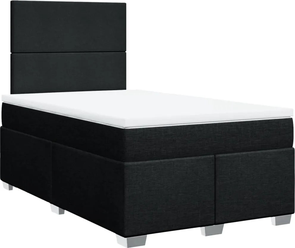 Box spring postel s matrací černá 120x190 cm textil 3292722