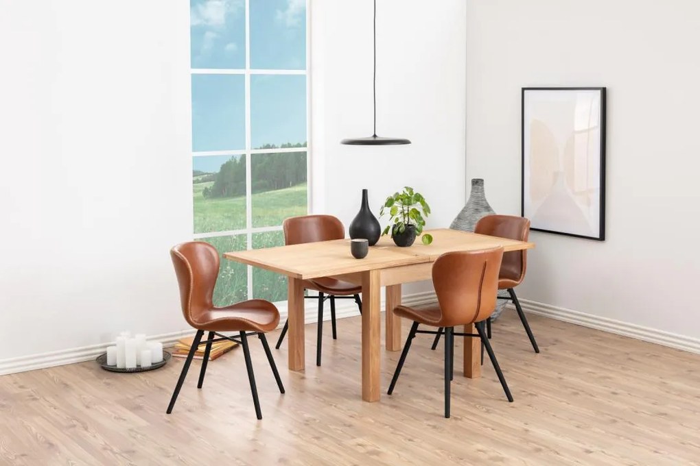 ACTONA GROUP Jídelní židle BATILDA hnědá PU retro tmavé dřevo H000019037