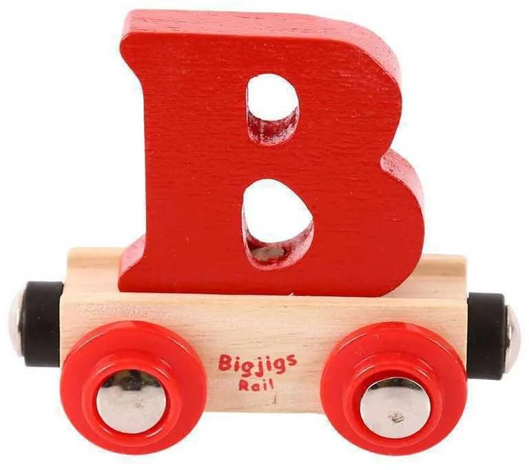 Bigjigs Rail Vagónek dřevěné vláčkodráhy Písmeno A