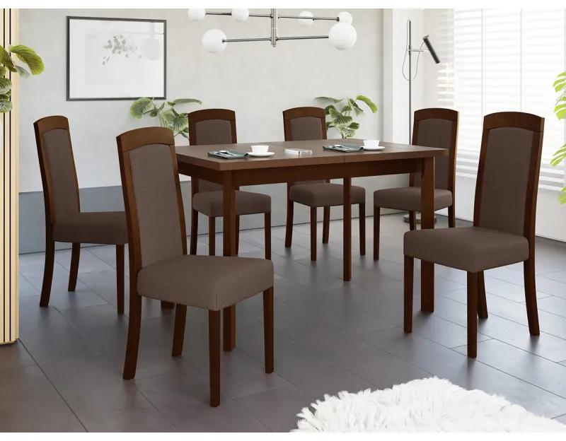 Rozkládací stůl se 6 židlemi - AL26, Barva dřeva: sonoma-L, Potah: Zetta 297