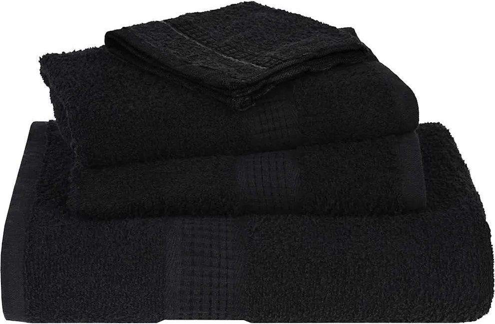 Ručníky FROGN 10 ks černé 30x30 cm 360 g/m² 136946