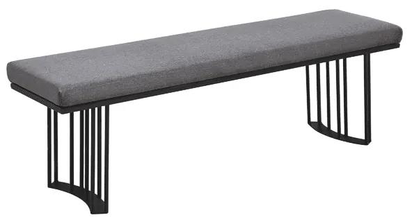 Tomasucci Moderní polstrovaná lavice GIADA GREY 150x40x47cm,šedá