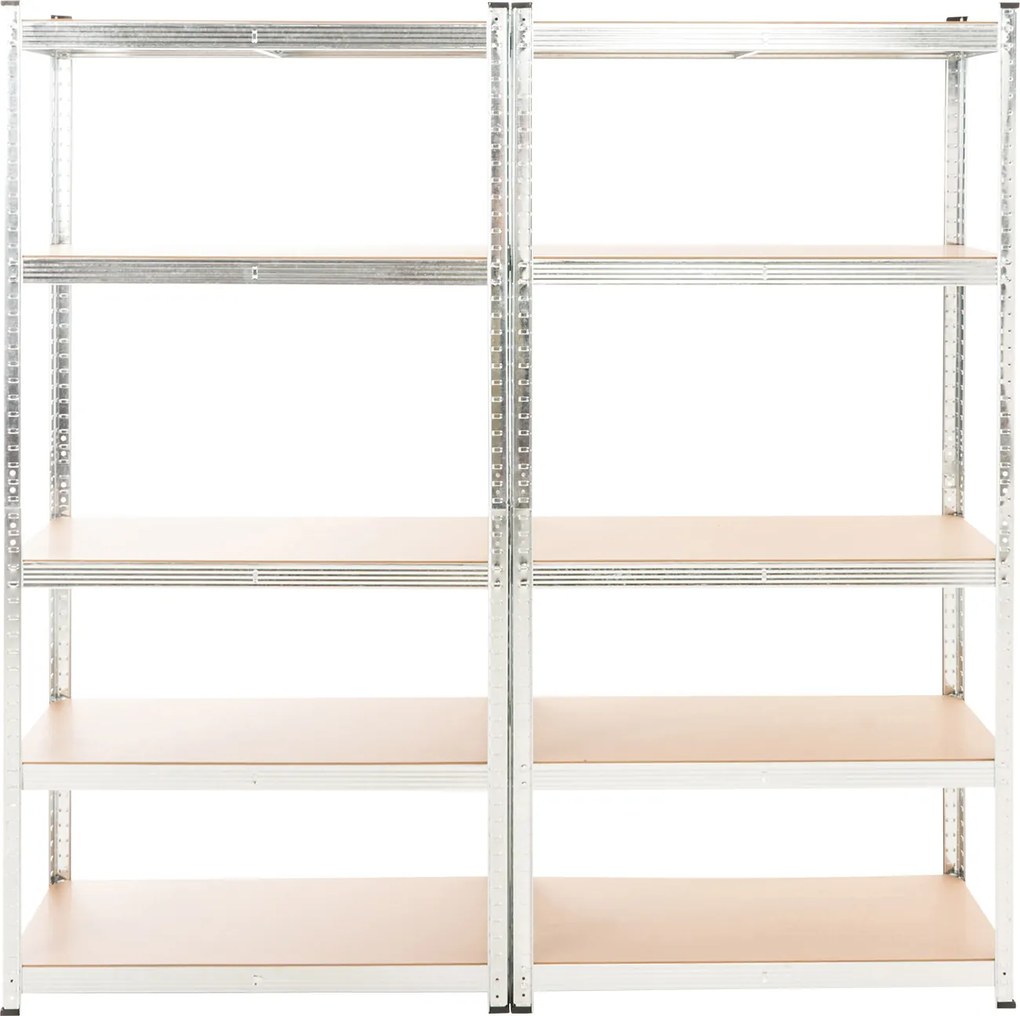 Sada 2 ks zásuvný regál G 90x40x180 cm – stříbrná
